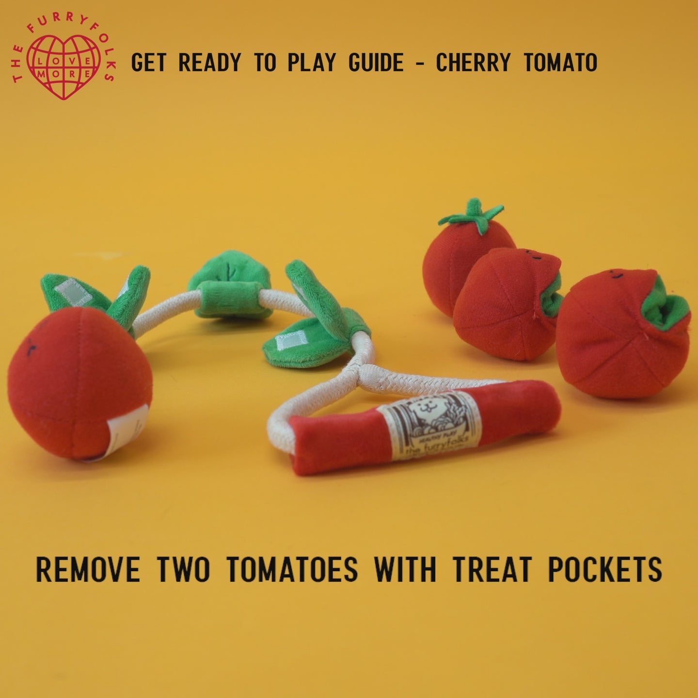 Cherry Tomato Nosework & Tug Dog Toy – the furryfolks